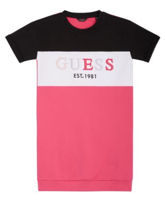 GUESS Big Girls Stretch French Terry Color Blocked and Embroidered Logo ...