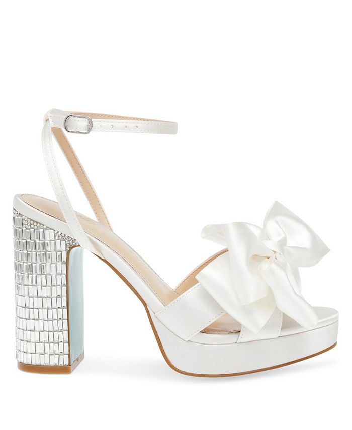 Betsey Johnson Women's Maddy Bow Platform Evening Sandals - Macy's