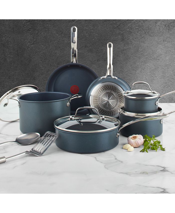 T-Fal Platinum Aluminum 12 Piece Nonstick Cookware Set with Induction ...