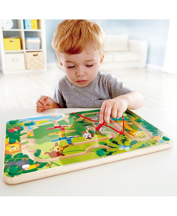 Hape Wooden Jungle Magnetic Maze Toy with Magnetic Wand - Macy's