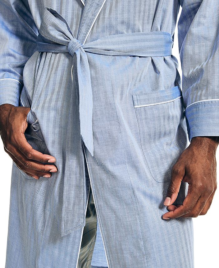 Nautica Herringbone Woven Shawl Collar Robe - Macy's