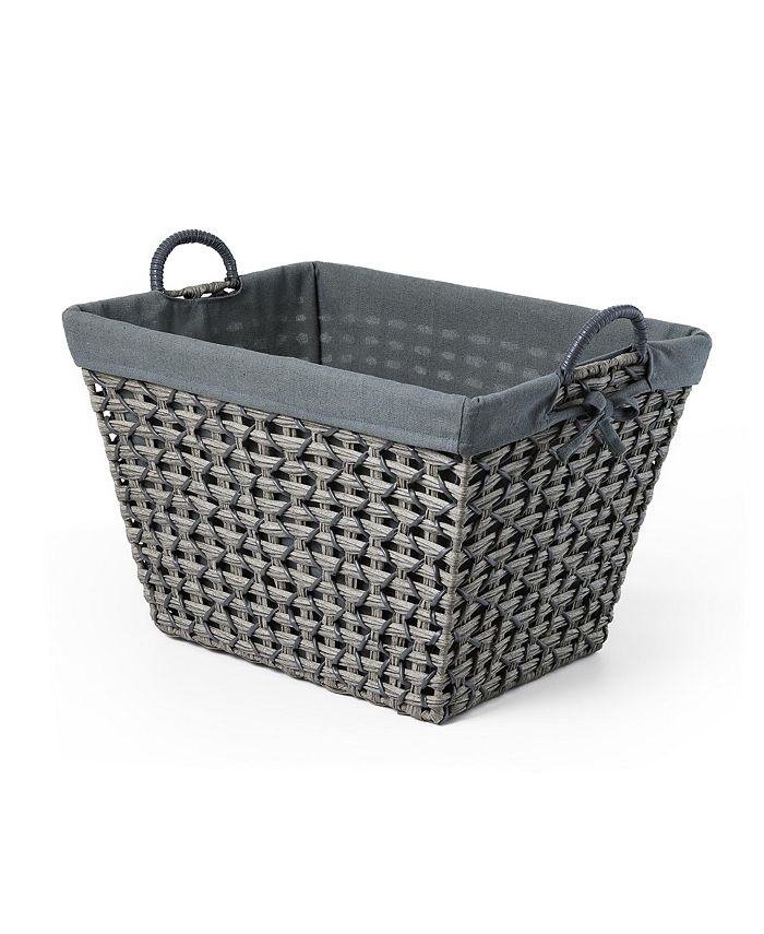 Baum 3 Piece Tapered Rectangular Storage Set in Open Weave with Ear ...