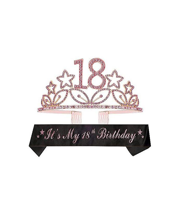 Meant2tobe 18th Birthday Sash and Tiara for Women - Fabulous Set ...