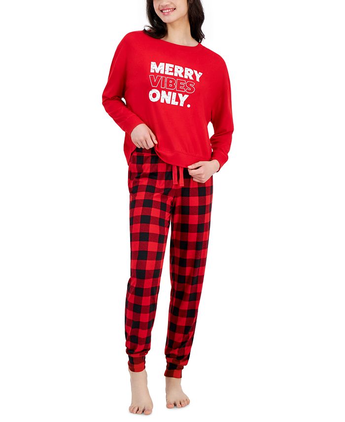 Jenni Women's 2-Pc. Long-Sleeve Packaged Pajamas Set, Created for Macy ...