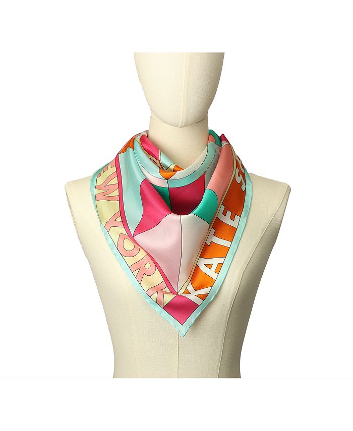 kate spade new york Geo Sun Silk Square Scarf - Macy's
