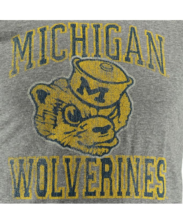 Original Retro Brand Men's Heather Gray Michigan Wolverines Vintage ...