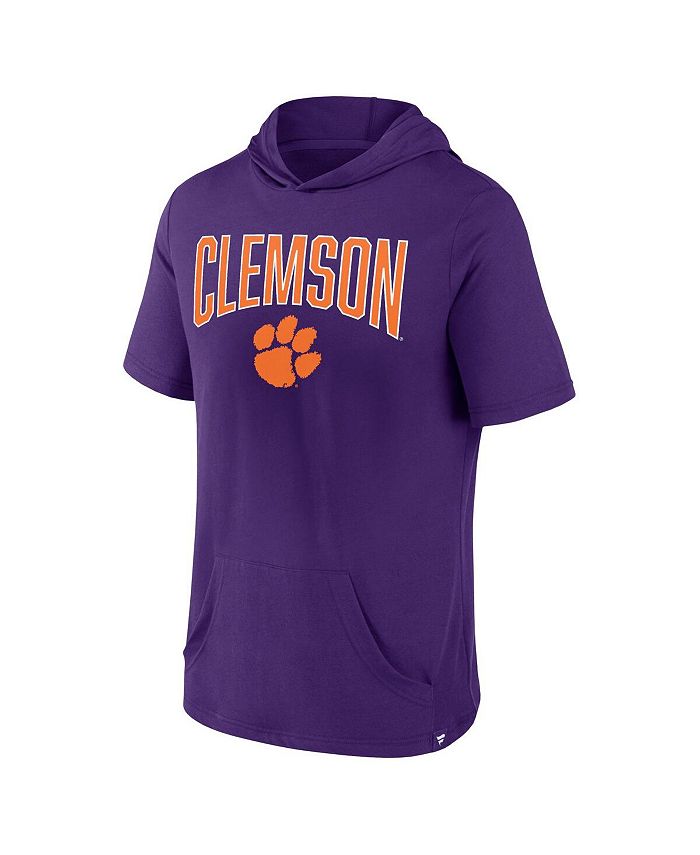 Fanatics Men's Purple Clemson Tigers Outline Lower Arch Hoodie T-shirt ...