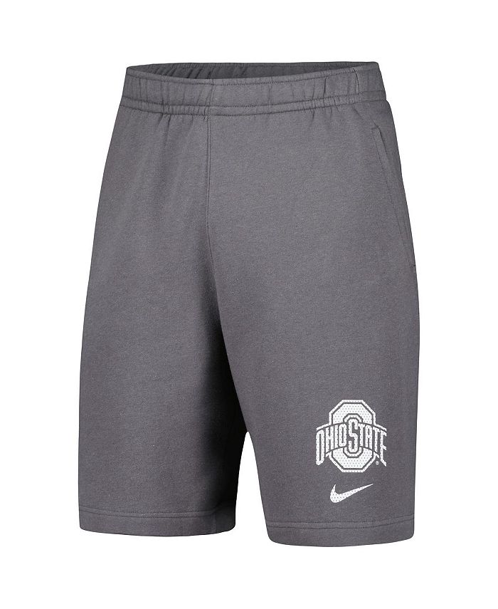 Nike Men's Gray Ohio State Buckeyes Fleece Shorts - Macy's