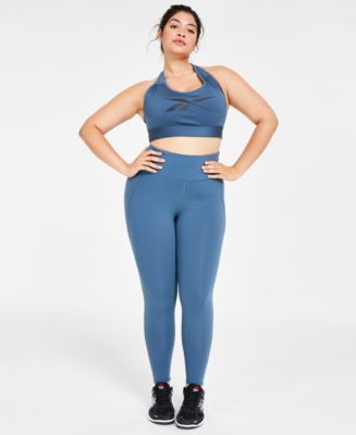 Reebok Plus Size Lux Racerback Bra & 7/8 Leggings - Macy's