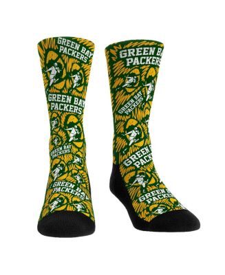 Men's and Women's Rock 'Em Socks Green Bay Packers Throwback Logo ...