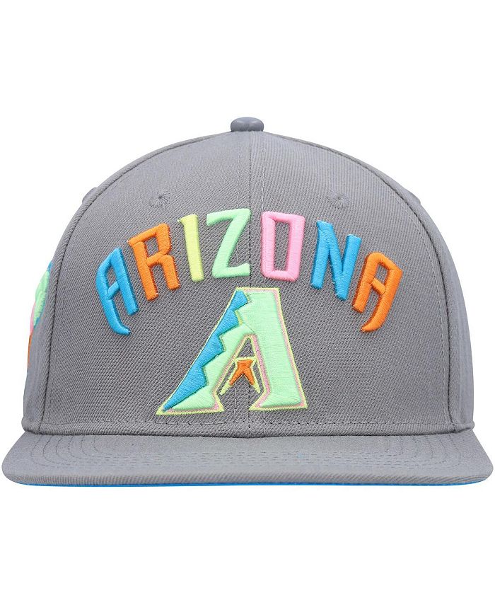 Pro Standard Men's Gray Arizona Diamondbacks Washed Neon Snapback Hat ...