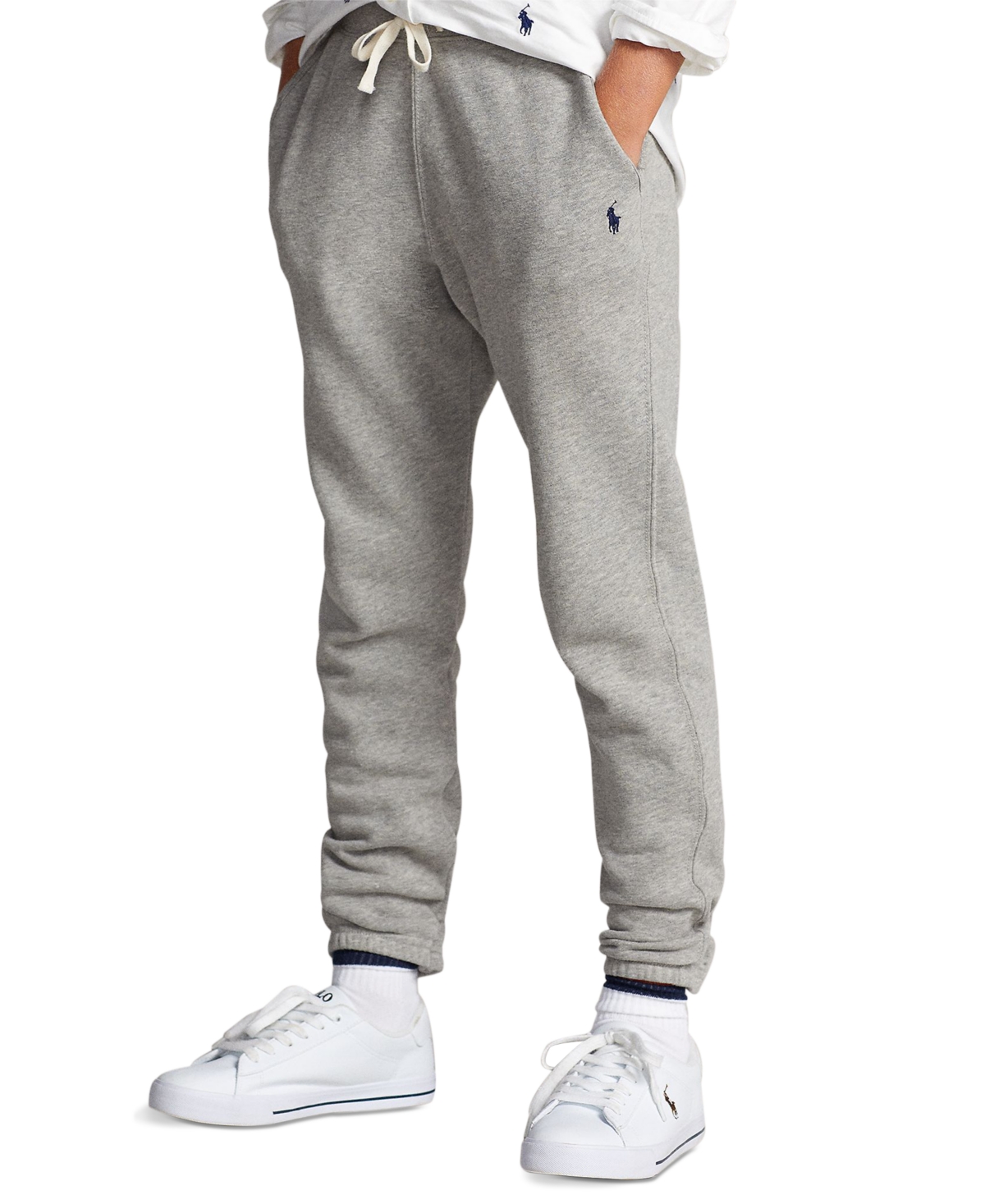 Polo Ralph Lauren Big Boys Cotton Fleece Drawstring Jogger - Dark Sport Heather