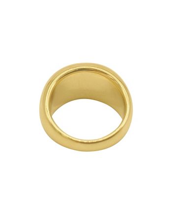 ADORNIA 14K Gold Plated Dome Ring - Macy's