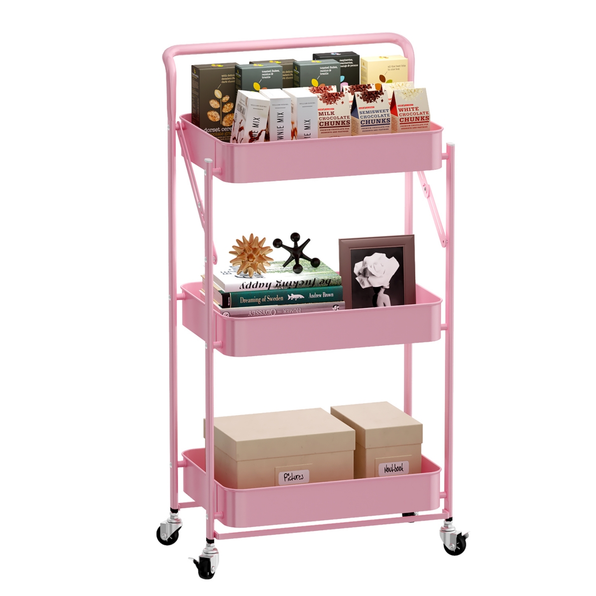 Click here for Mega Casa 5 tier Rolling Utility Cart with Lockabl... prices