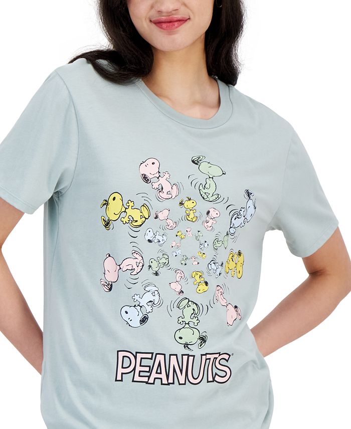 Love Tribe Juniors' Peanuts Graphic Snoopy T-Shirt - Macy's
