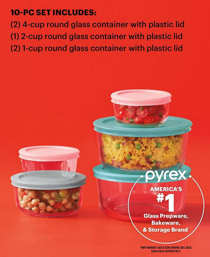 Pyrex Simply Store 10 Piece Glass Storage Set - Macy's