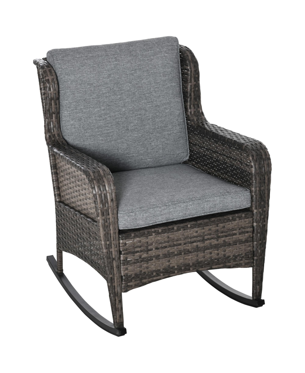 Click here for Outsunny Outdoor Wicker Rocking Chair w/Wide Seat... prices