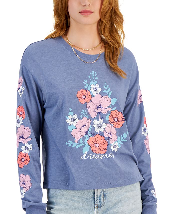 Rebellious One Juniors' Long-Sleeve Dreamer T-Shirt - Macy's