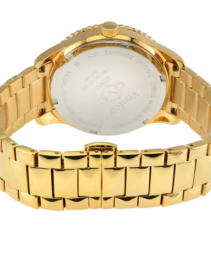 GV2 by Gevril Women's Venice Swiss Quartz Gold-Tone Stainless Steel ...