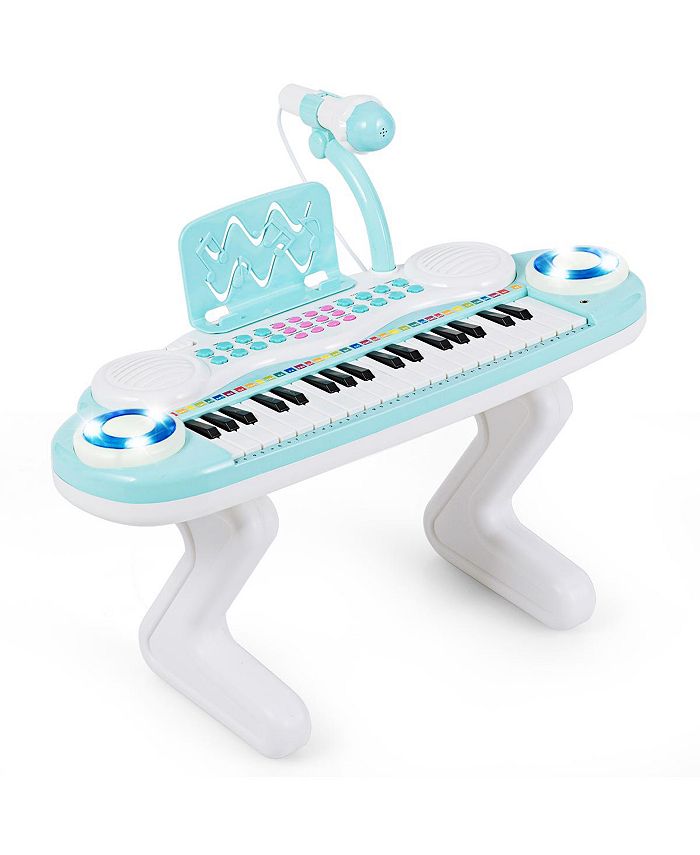 Costway Z-Shaped Kids Toy Keyboard Piano 37-Key Electronic Organ Light ...