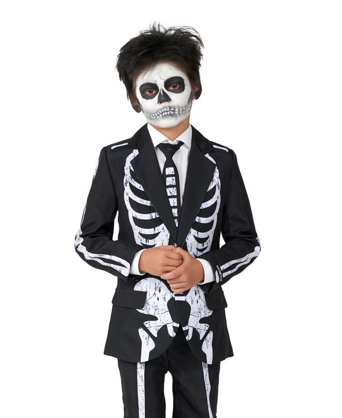Suitmeister Big Boys Skeleton Grunge Button Closure Suit Set - Macy's