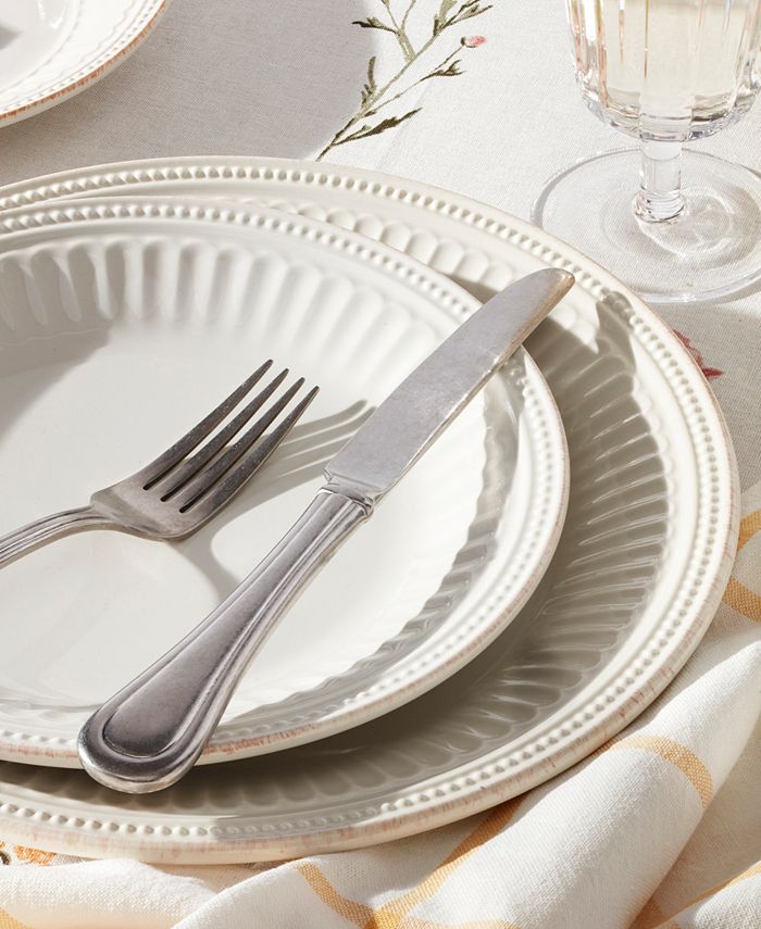 Lenox French Perle Groove Dinner Plates, Set Of 4 - Macy's