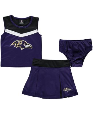 Little Girls Purple Baltimore Ravens Two-Piece Spirit Cheer Cheerleader ...