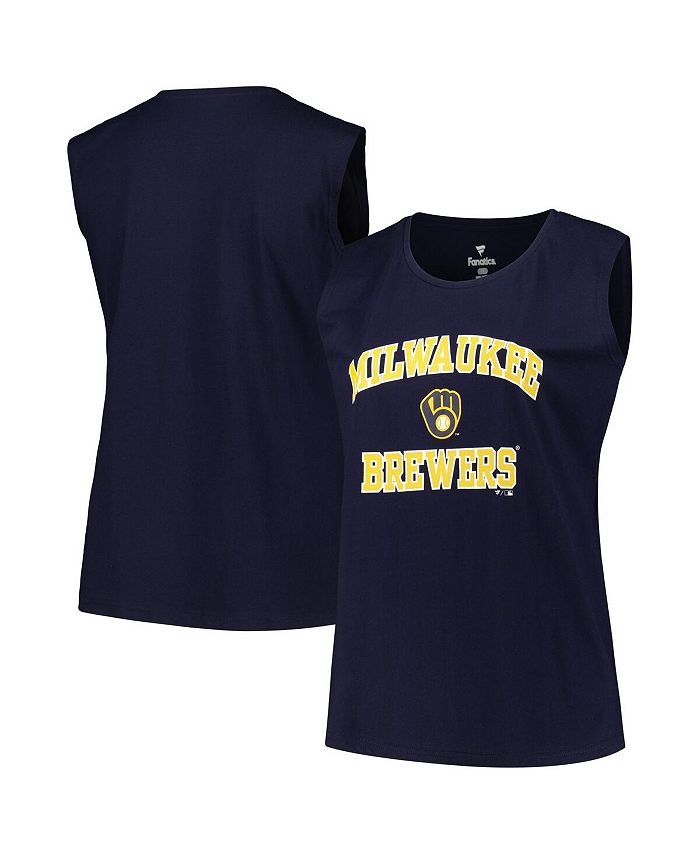 Profile Women's Navy Milwaukee Brewers Plus Size Tank Top - Macy's