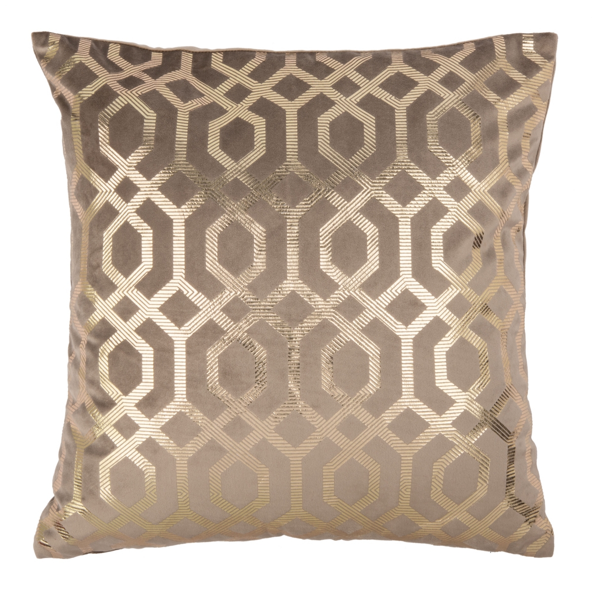 Click here for Safavieh Krema 18 x 18 Pillow - Taupe/gold prices