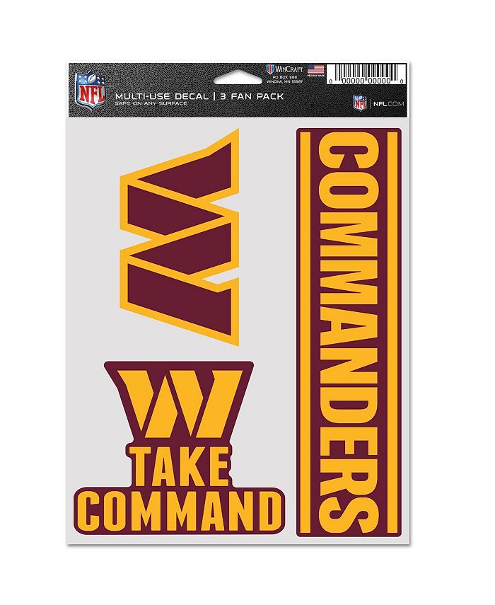 Wincraft Washington Commanders 3-Pack Multi-Use Fan Decal Set - Macy's