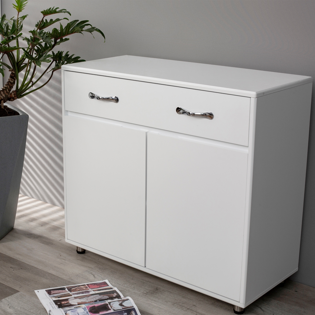 Click here for Two Door Side Table - White prices