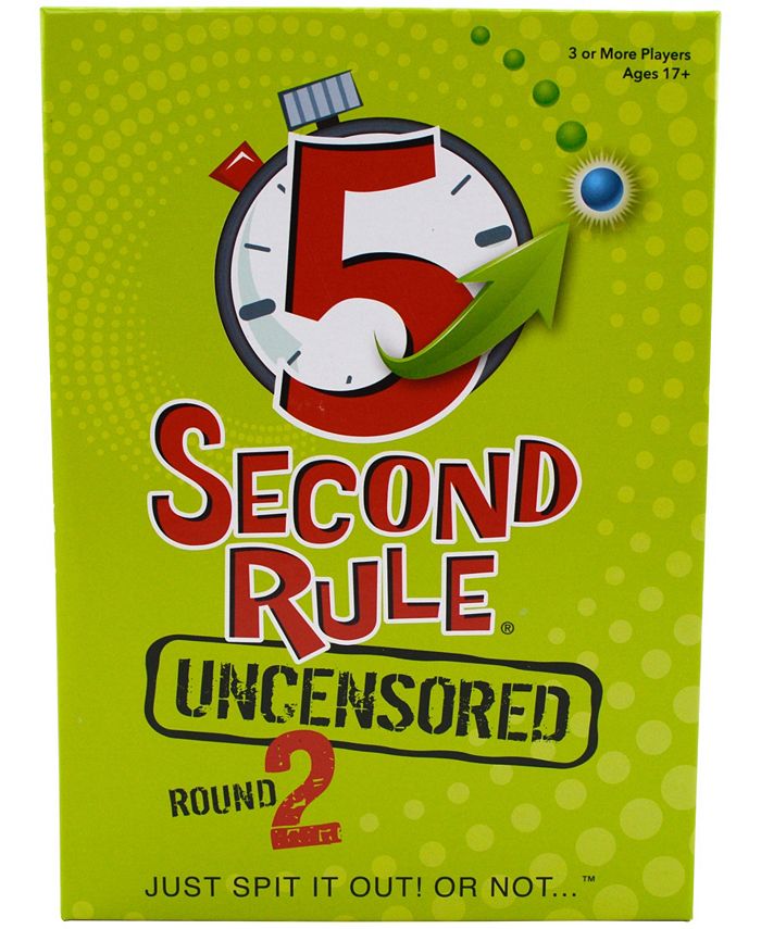 University Games Playmonster 5 Second Rule Party Game Uncensored Round ...