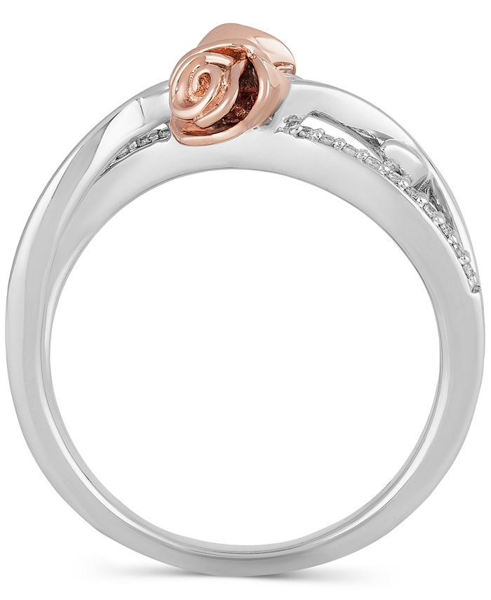Enchanted Disney Fine Jewelry Diamond Belle Rose Ring (1/10 ct. t.w ...