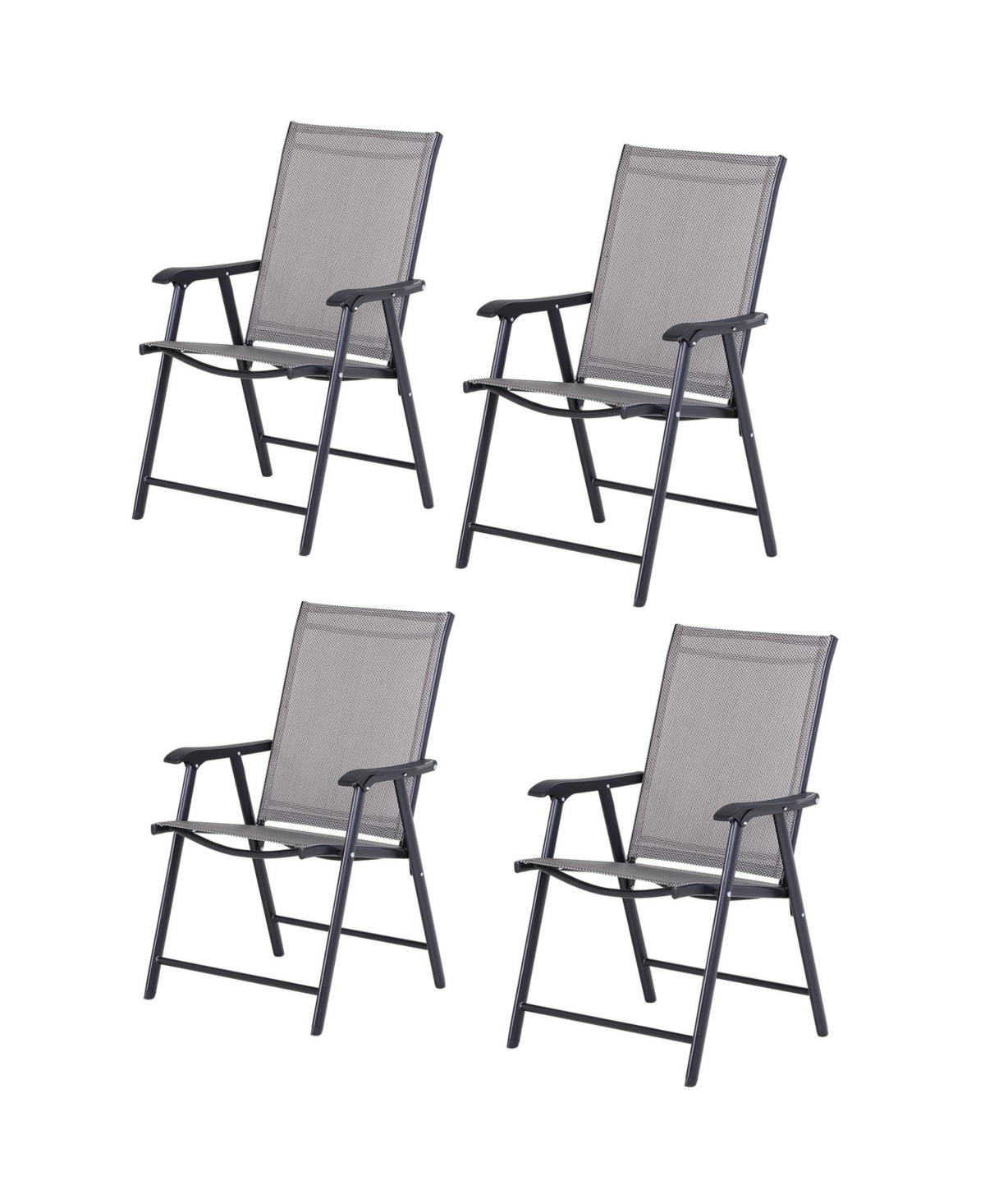 Click here for Outsunny Folding Outdoor Patio Chairs Set of 4 Sta... prices