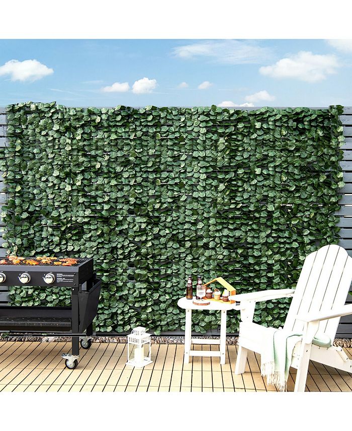 Costway 118x39in 1PC Artificial Ivy Privacy Fence Screen Artificial ...