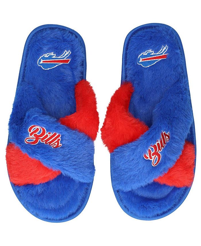 FOCO Women's Royal Buffalo Bills Two-Tone Crossover Faux Fur Slide ...