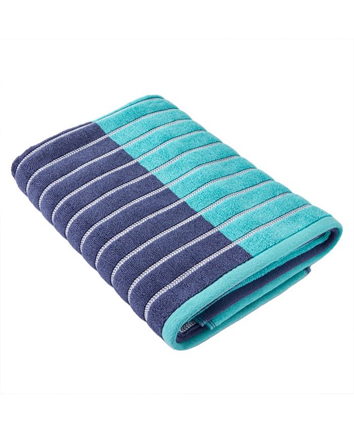 SKL Home Color Block Stripes Cotton Bath Towel, 50" x 27" - Macy's