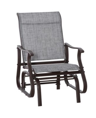 Outsunny Outdoor Swing Glider Chair, Patio Mesh Rocking Chair with ...