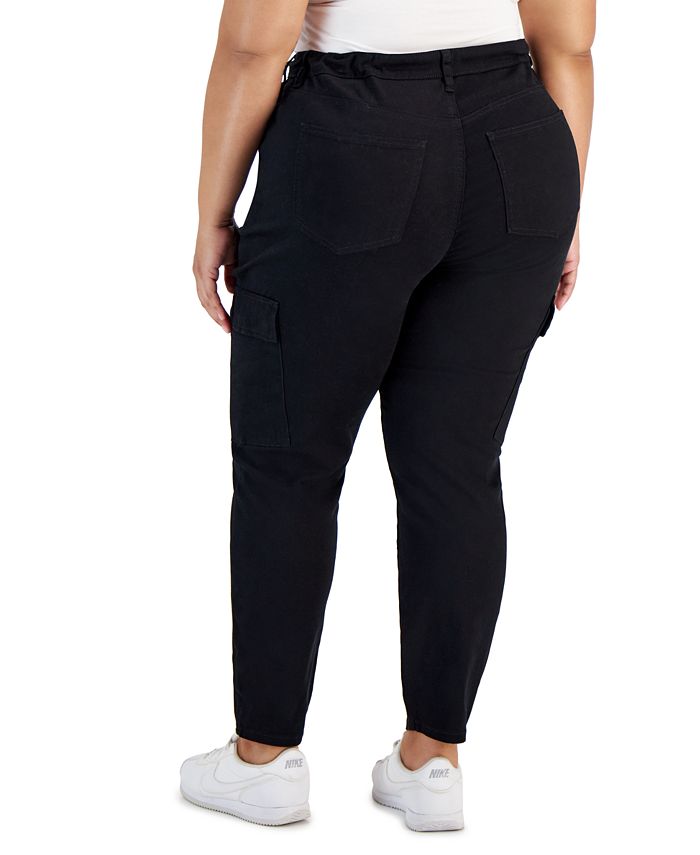 Celebrity Pink Trendy Plus Size Skinny-Leg Drawstring Cargo Pants - Macy's