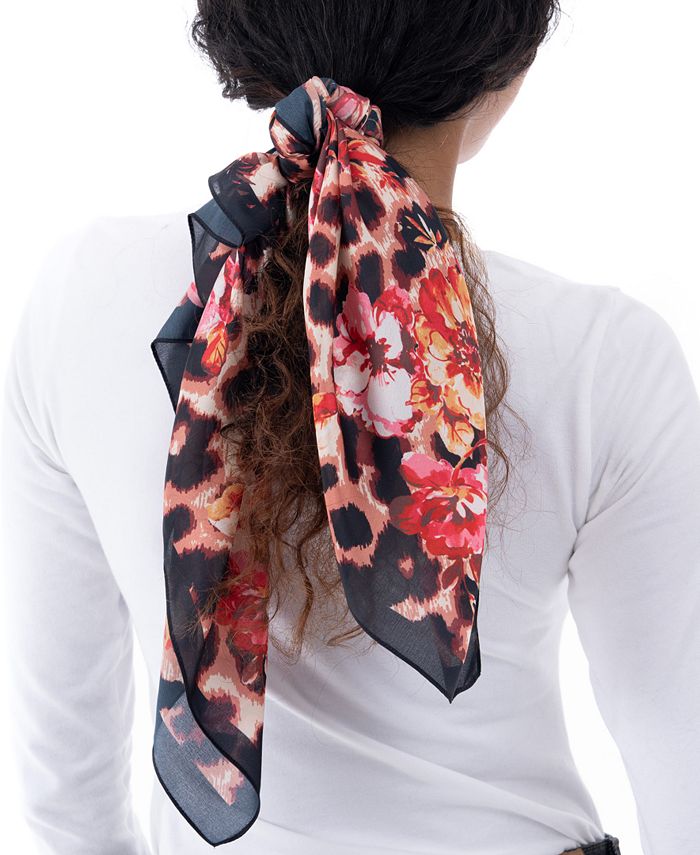 I.N.C. International Concepts Women's Printed Leopard Floral Square ...