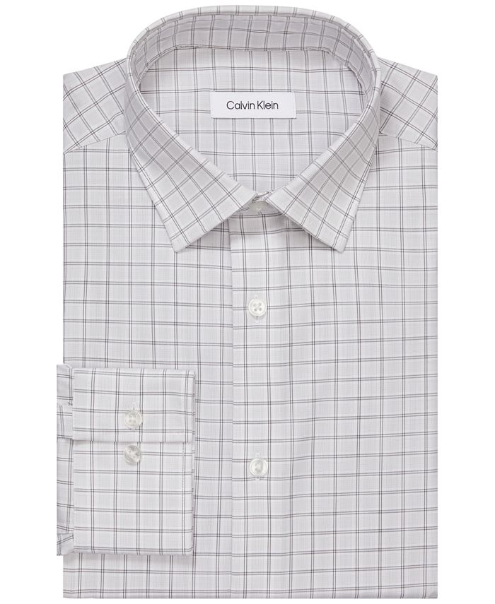 Calvin Klein Men's Refined Slim Fit Stretch Dress Shirt - Macy's