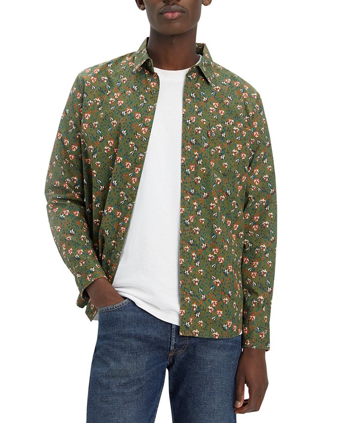 Levi's Men's Classic 1 Pocket Regular-Fit Long Sleeve Shirt - Macy's