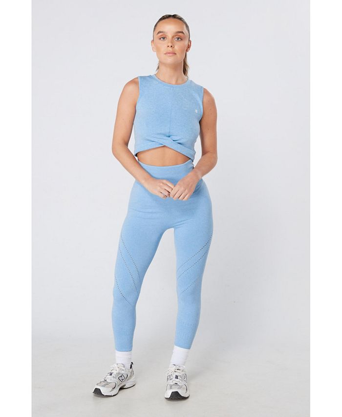 Twill Active Women's Seamless Marl Laser cut Vest - Macy's