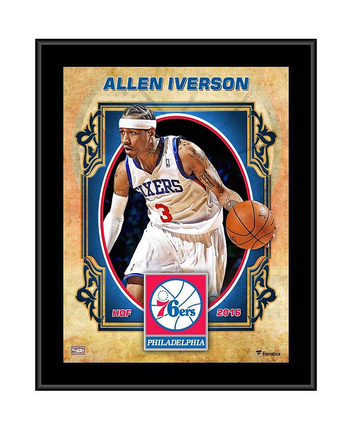 Fanatics Authentic Allen Iverson Philadelphia 76ers 10.5'' x 13 ...