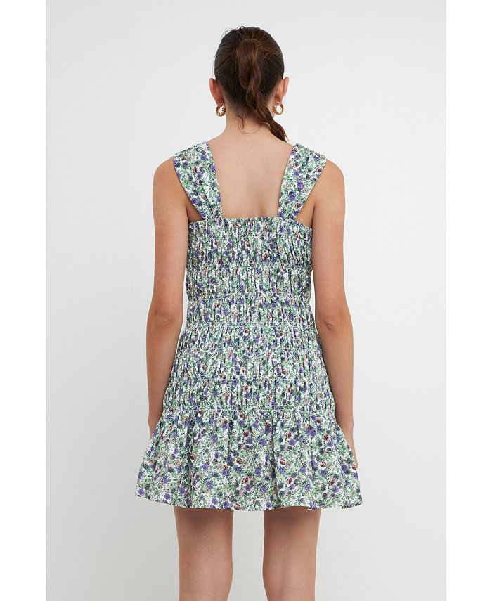 endless rose Women's Floral Mini Ruffled Dress - Macy's