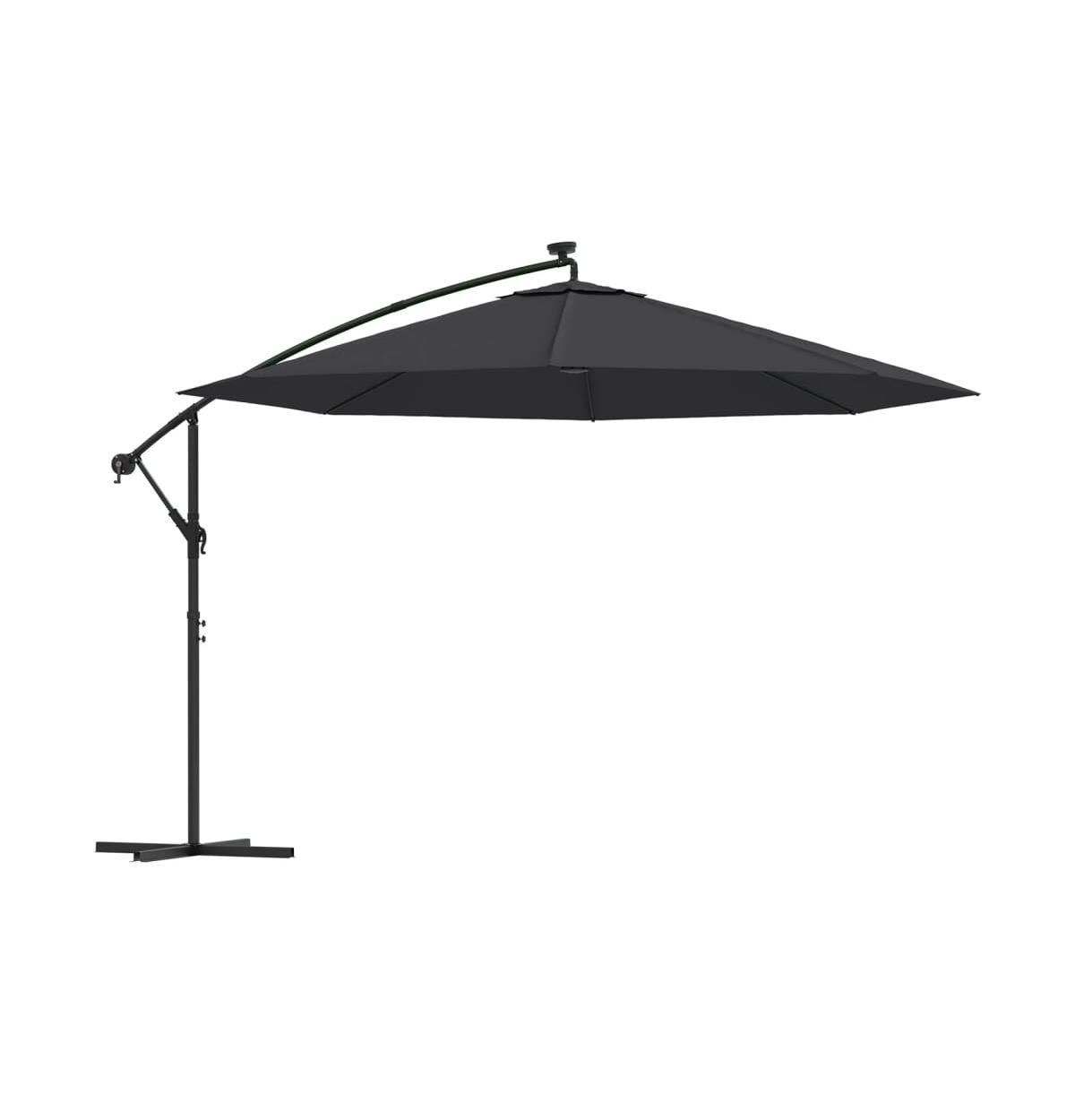 Click here for Cantilever Garden Parasol with Led Lights Black 13... prices