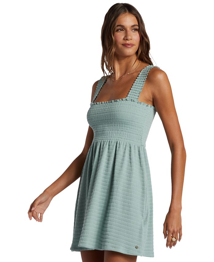 Roxy Juniors' Hanging 10 Textured Smocked Mini Dress - Macy's