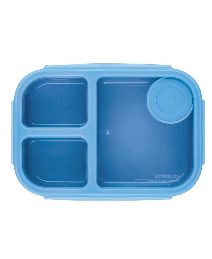 Lock n Lock On The Go Meals Three Compartment Divided Lunch Container ...