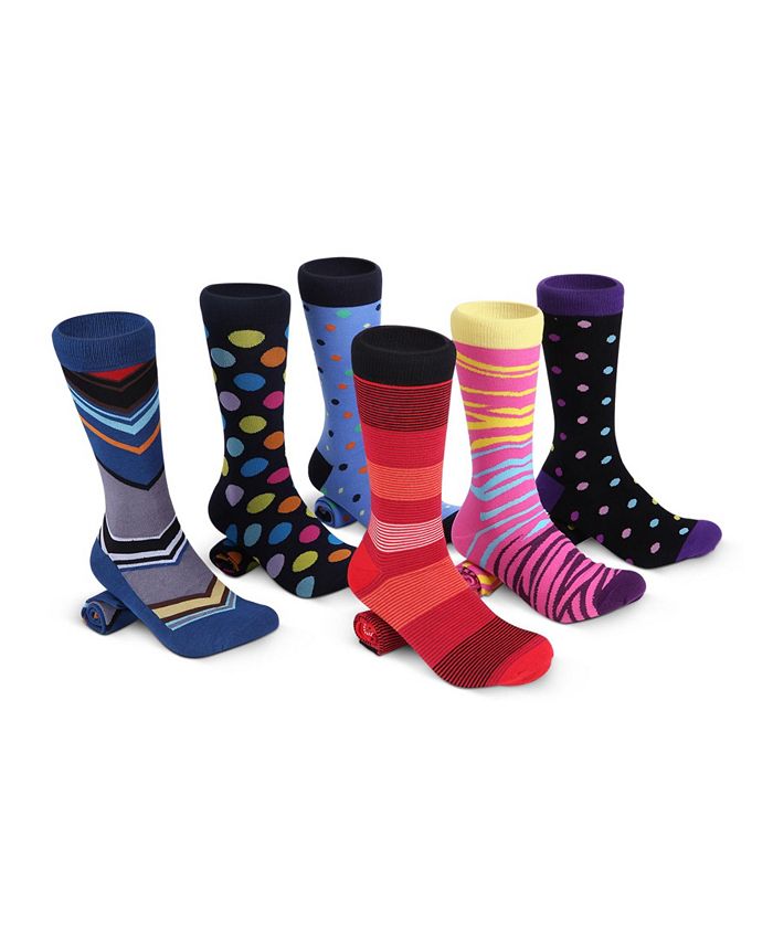 Mio Marino Men's Bold Designer Dress Socks 6 Pack - Macy's