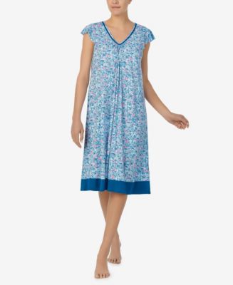 Ellen Tracy Women's Short Sleeve Midi Ballet Nightgown with Soft Bra ...